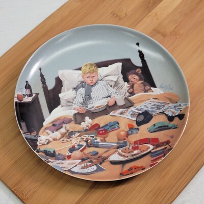 Bing & Grondahl BORED SICK Collectors Plate Kurt Ard Danish Language ...