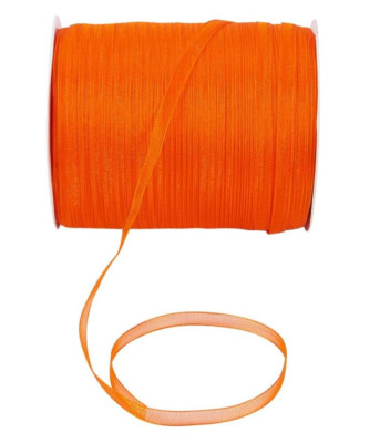 10m Orange Organza Ribbon 3mm 1/8" Halloween FREE POST C18-4 Aussie ...