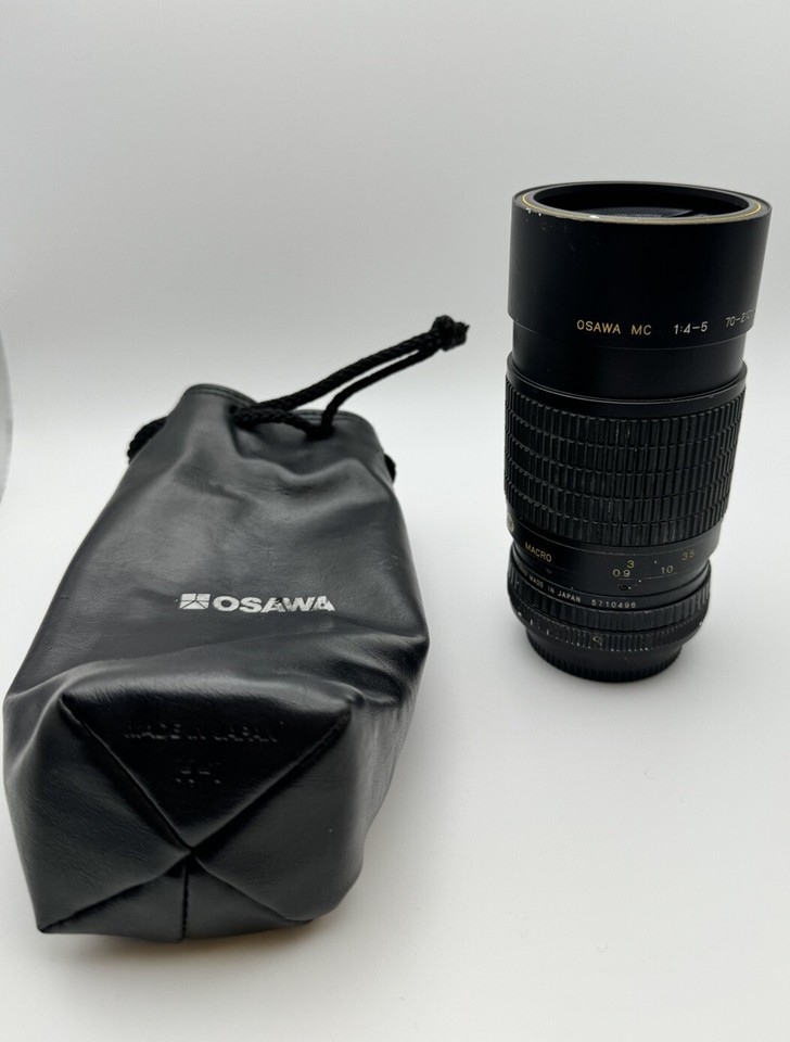 Osawa MC 1:4-5 70-210 mm Macro 52 Filter Camera Lens with Bag- READ ...