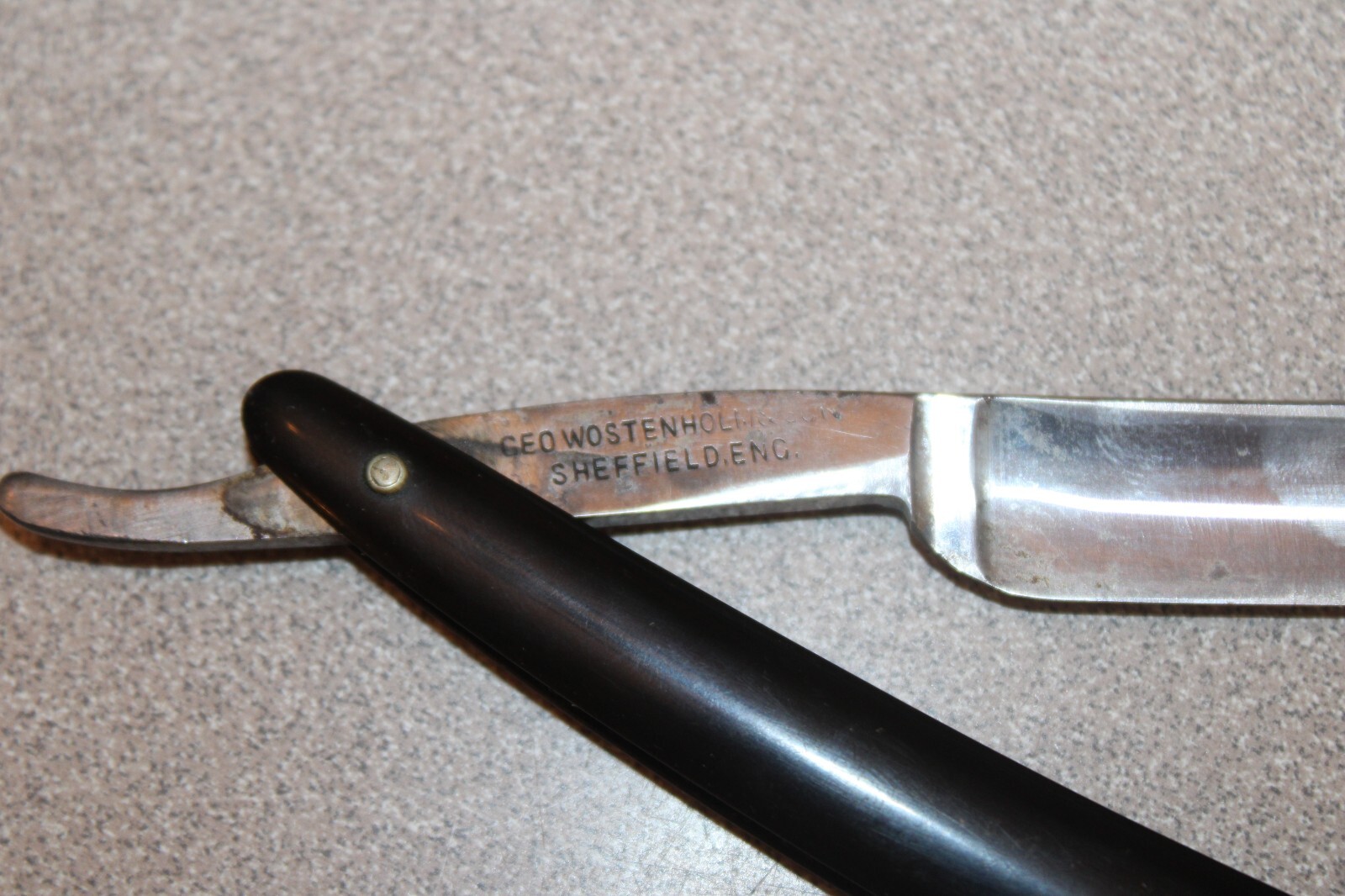 Vintage George Wostenholm &Sons Corporate Mark Original Pipe Razor 5/8 ...