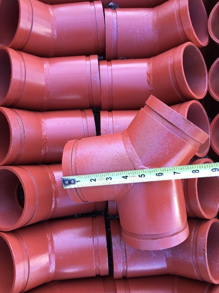 WYE - 4" IPS Grooved End True Wye Pipe Fitting (Fits 4.50 O.D. Pipe ...