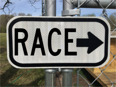 RACE road sign - DOT style - NASCAR track racing highway traffic ...