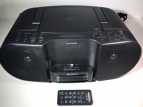 Sony CD Player ZS-S3iPN AM/FM Personal Audio System iPhone iPod Dock w ...
