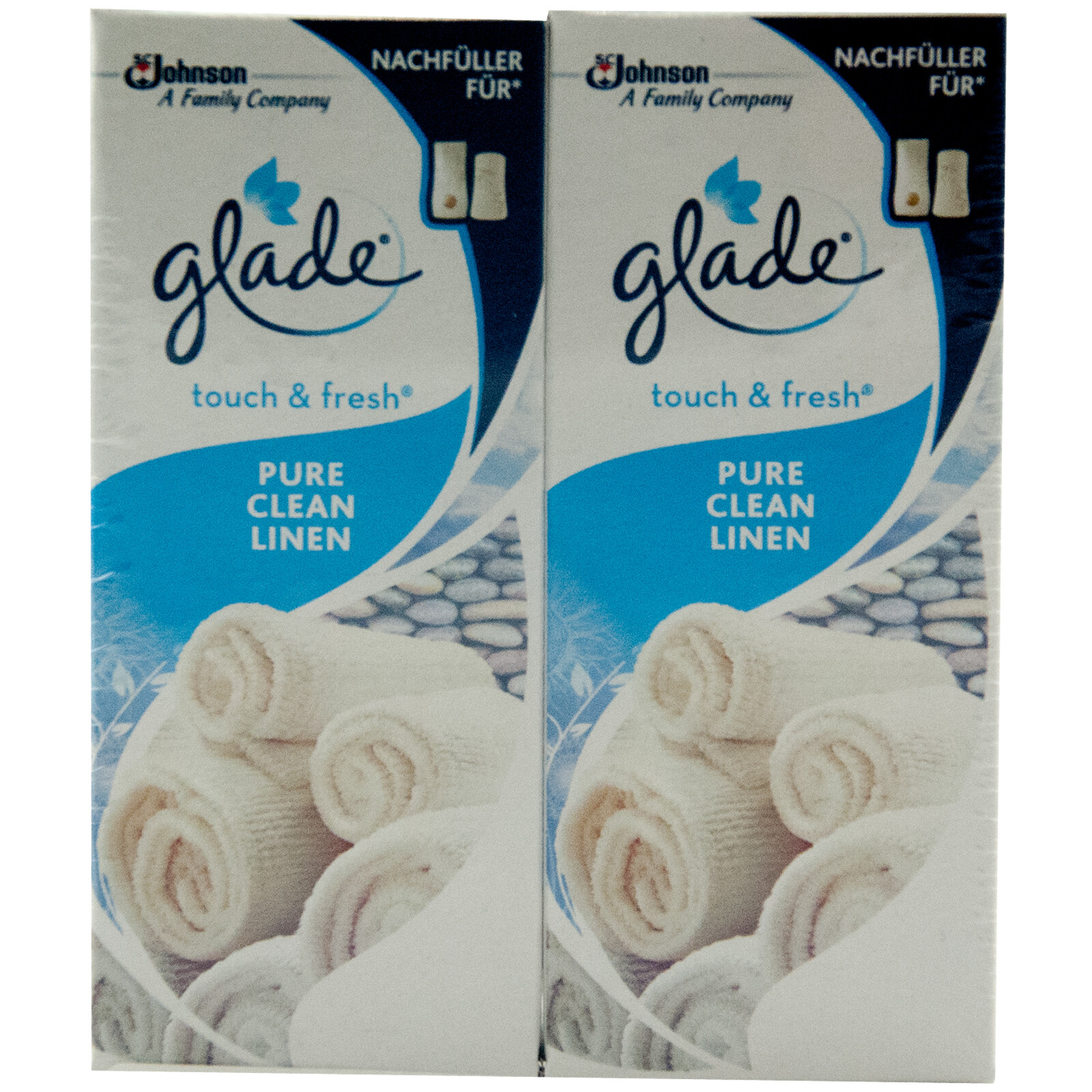 Glade Mini Pure Clean Linen 2 X 10ml Refill Pack Room Spray Touch ...