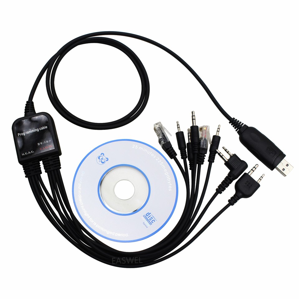 8 in 1 USB Programming Cable for GM300 GM140 GM160 GM338 GM340 GM350 ...