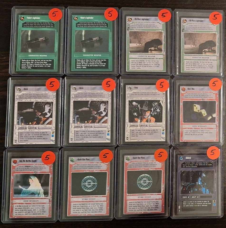 1995 STAR WARS DECIPHER CCG PREMIERE BLACK BORDER LIMITED RARE - 109 ...