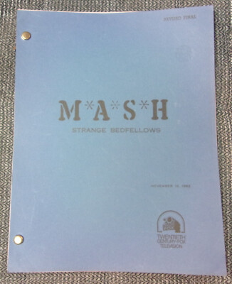 MASH: Strange Bedfellows Original 1982 Television Script By Karen Hall ...