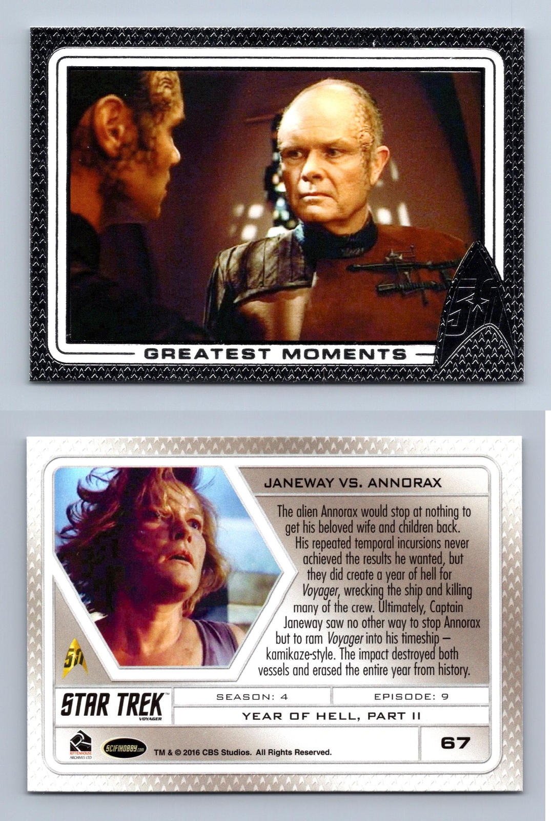 Janeway Vs. Annorax #67 Star Trek 50th Anniversary 2017 Rittenhouse ...
