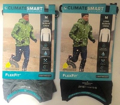 MEN'S CLIMATESMART FLEX-FIT LIGHTWEIGHT BASE LAYER LONG SLEEVE CREW ...