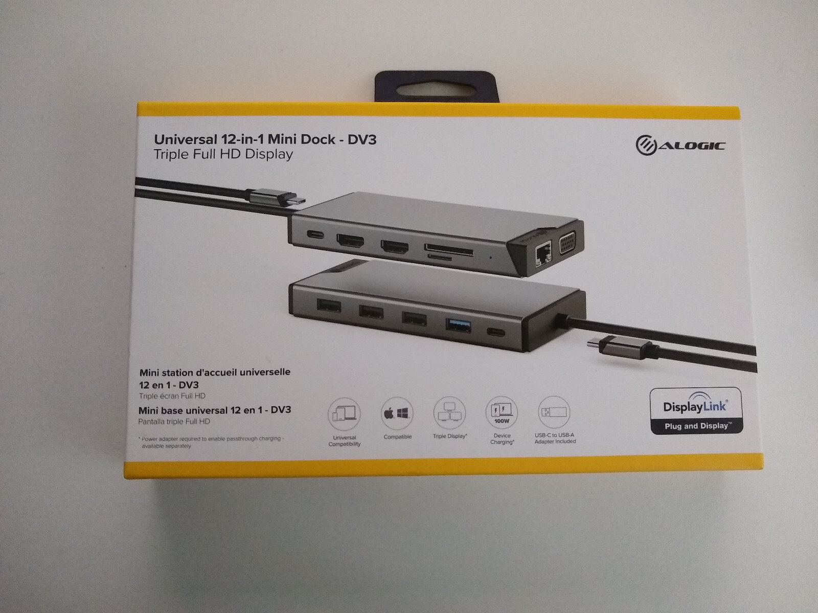 Mini Docking Station DV3 ALOGIC Universal 12-in-1 Triple Full HD ...