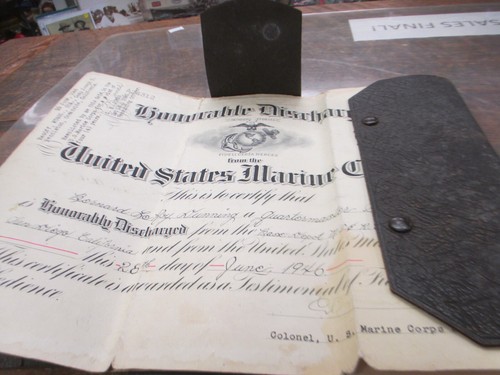 WWII Discharge Papers USMC Leather Case | eBay