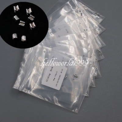 100 Pcs 10 Packs Dental Orthodontic Crimpable Hook Split Sliding Stops ...