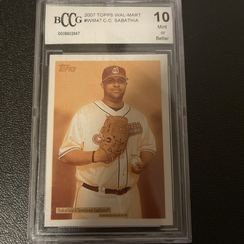 2007 Topps Walmart Card C.C. Sabathia #WM47 Graded BCCG 10 MINT hall of ...