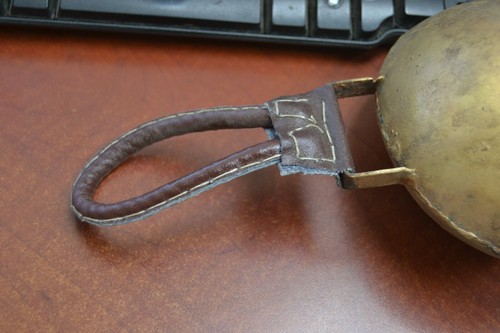 HANDMADE RUSTY IRON METAL BELL WITH LEATHER HANDLER 7" #F-1100B | eBay