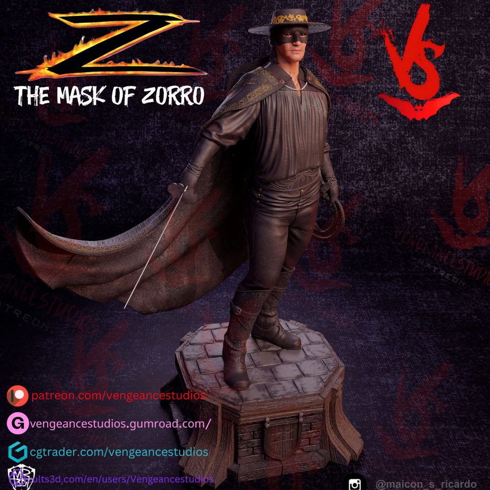 Zorro resin scale model kit unpainted 3d print | eBay