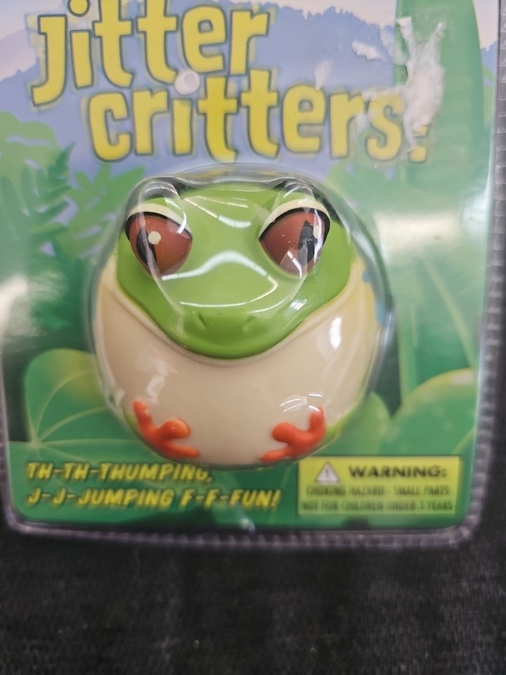 NIP Retro Club Earth Jitter Critters Wind-Up Red-Eyed Tree Frog ...