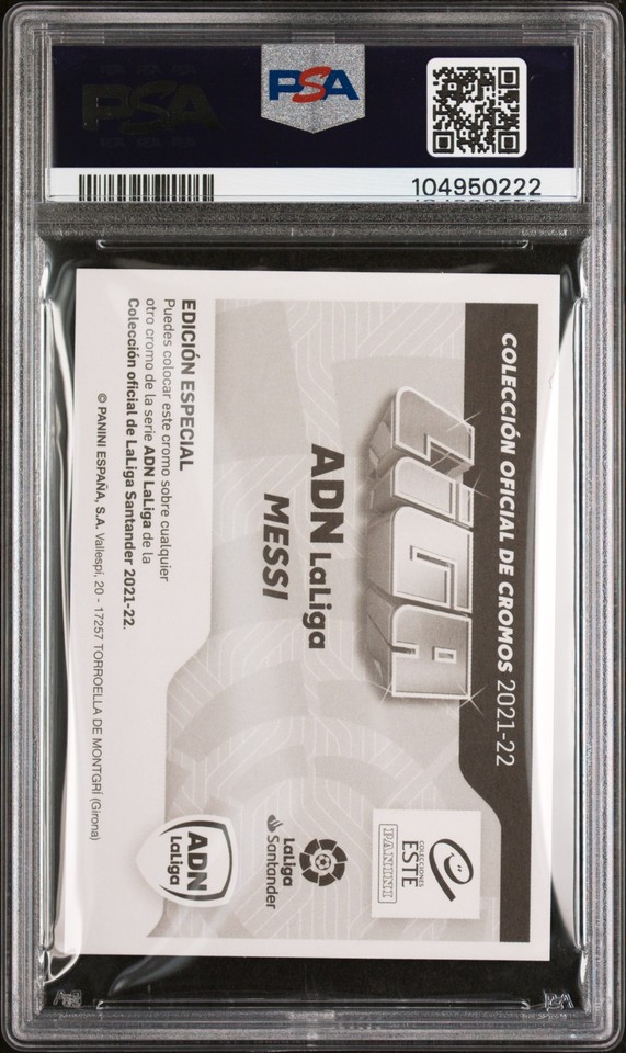 2021 PANINI COLECCIONES ESTE LA LIGA ADN LA LIGA LIONEL MESSI PSA 8 | eBay