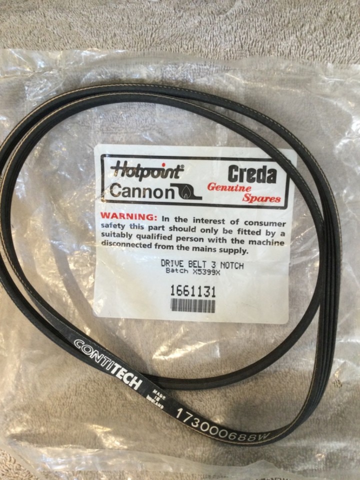 CREDA INDESIT HOTPOINT JACKSON WASHING MACHINE DRUM BELT 1661131 1219J4-1222J4 | eBay