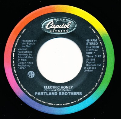 PARTLAND BROTHERS - ELECTRIC HONEY / HEAT UP THE FEEL - B-73020 - 45 ...