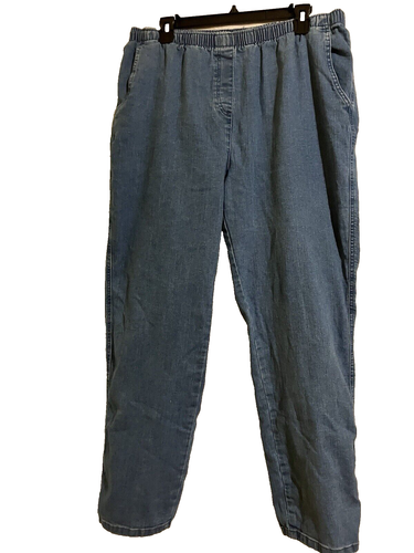 Women's Allison Daley Blue Jeans Size 14 Elastic Waist Pull On | eBay