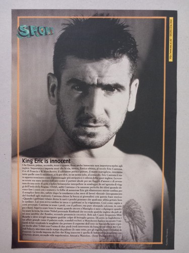 Eric Cantona Photo Article 1996 Italian MAX Magazine 1 Page | eBay