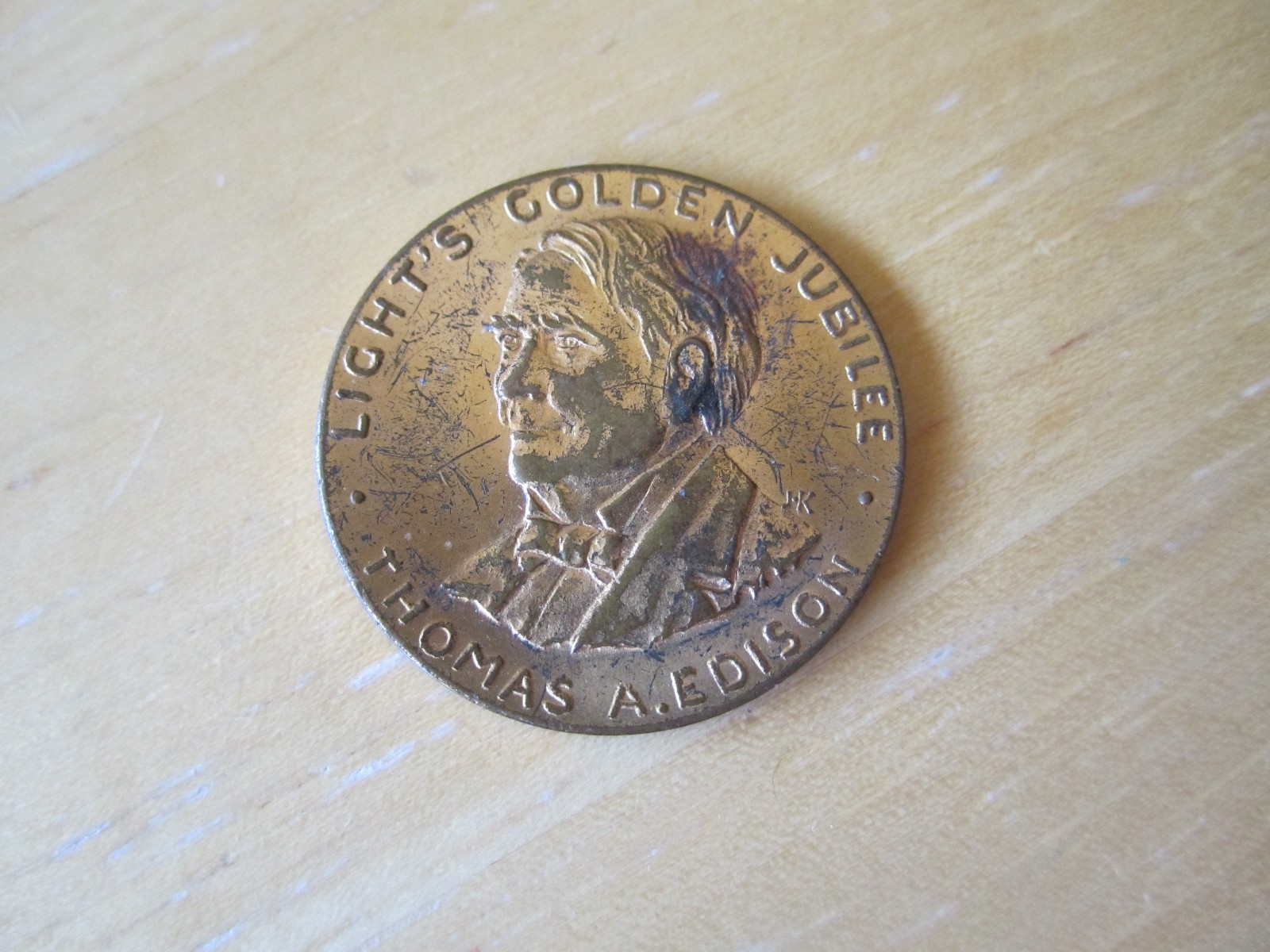 Thomas A. Edison Medal, Light's Golden Jubilee 50th Anniversary 1879 ...