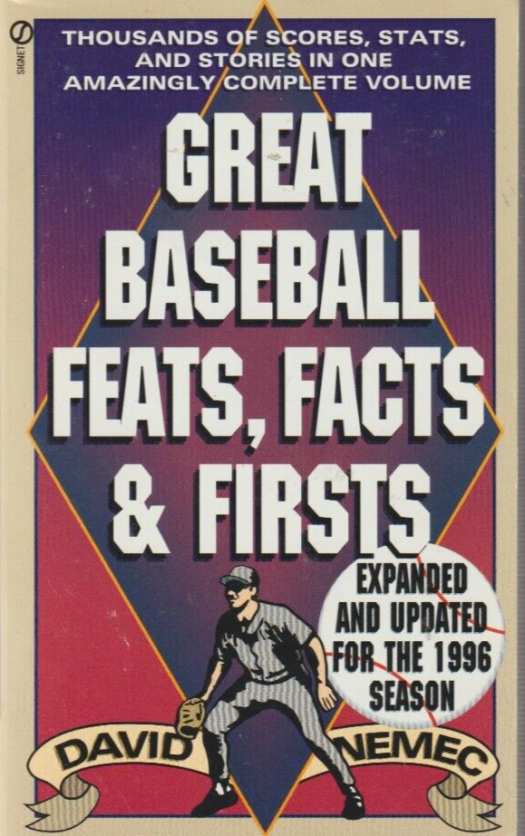 Great Baseball Feats 1996 Edition by David Nemec Paperback New ...