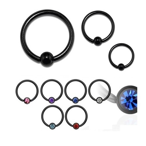Captive Ball Ring - Cartilage Lip Tragus Top Upper Ear Earring Nipple ...