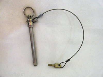 3 7/8" LONG 3/8" OD, LOCKING PIN WITH WIRE P/N 64A127B12-1 AIRCRAFT ...