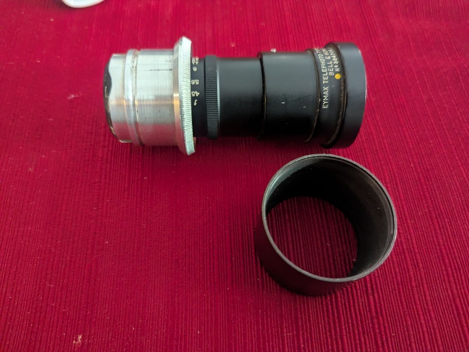 C Mount NM Bell & Howell 6'' 152mm f/4.5 Eymax Type-V Telephoto Cine ...