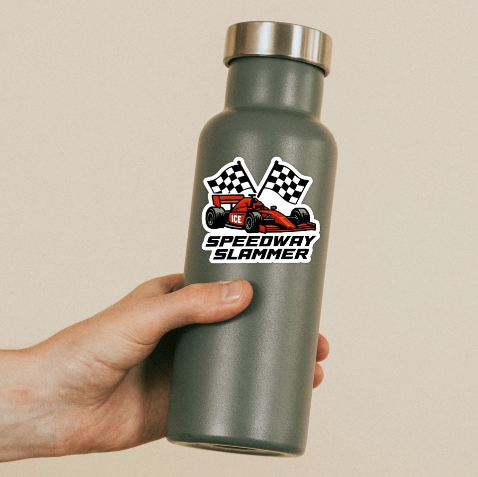 Speedway Slammer Sticker Decal Trump Sticker Water Bottle Notebook ...