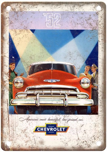 Vintage 1952 Chevrolet Auto Ad Retro Look Reproduction Metal Sign AM523 ...