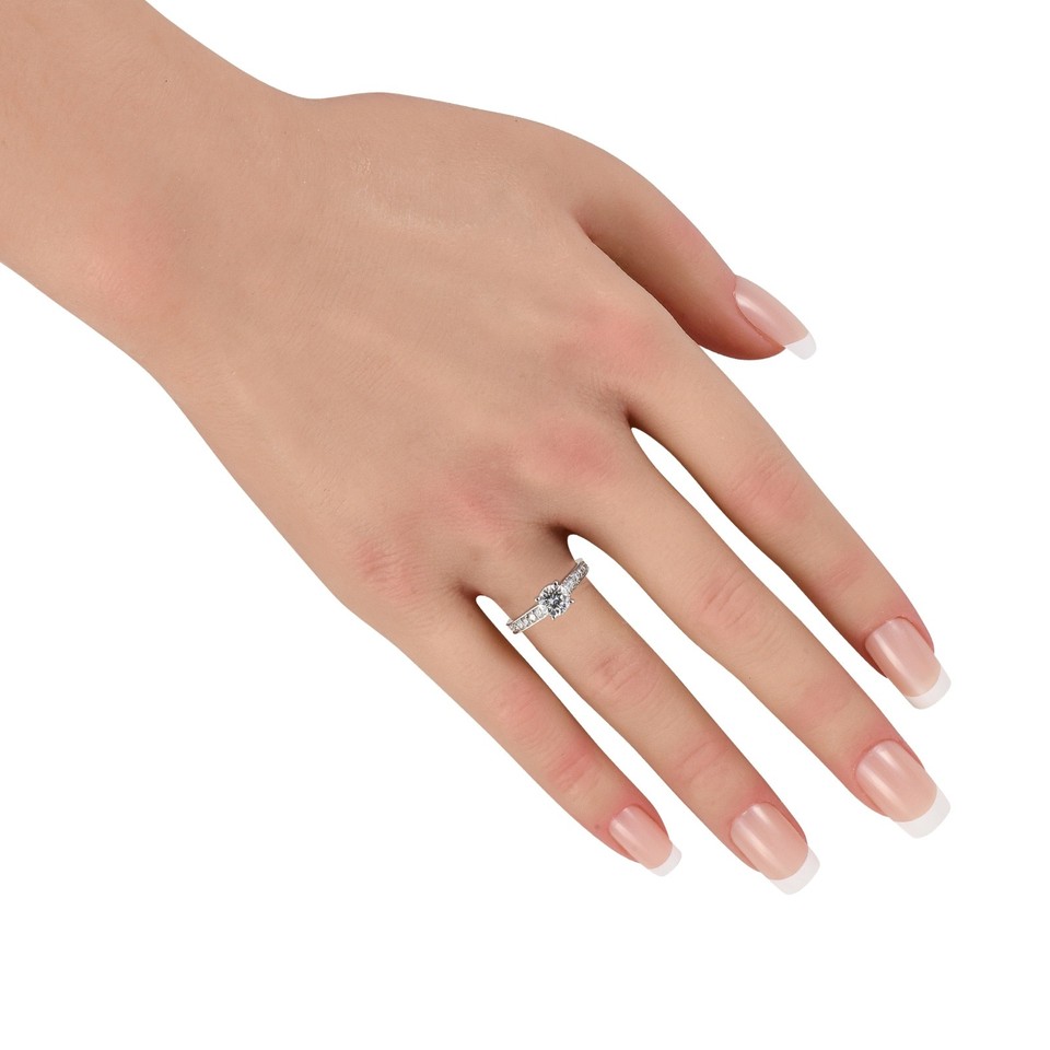 CARTIER Platinum 0.97ct Diamond Engagement Ring | eBay