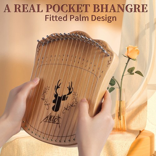 Lyre Harp, 17 Metal Strings Lye Harp Thumb Piano with Tuning Wrench ...