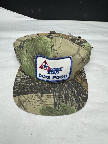 vintage camo lone star dog food hat cap snapback rare find realtree ...