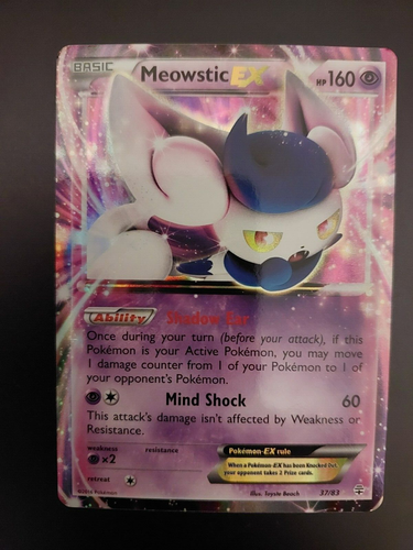 Meowstic EX 37/83 pokemon card (tl) | eBay Australia