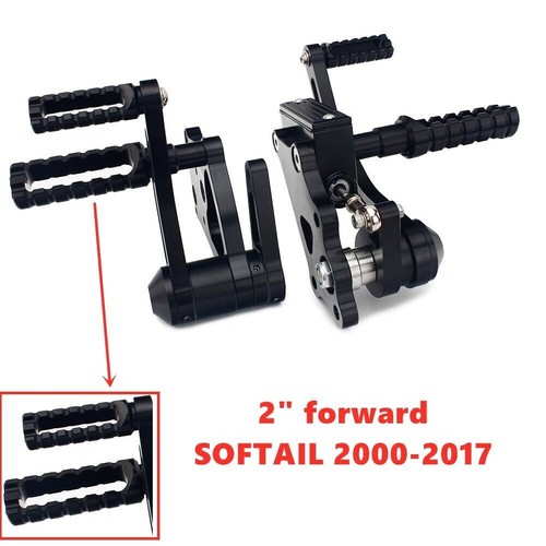 Softail 2000-2017 Billet Forward Controls +2" FXST FXSTC FXSTD FLSTF ...