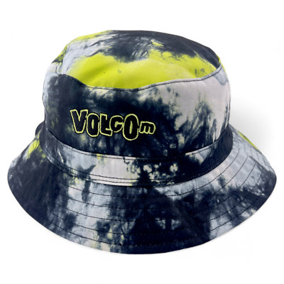 Volcom "Rev" Black/Limeade Lime Green/Yellow Reversible Boonie Bucket ...