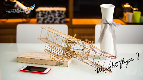 Wright Flyer 1:18 Scale 500mm Static Balsa Model Kit Dancing Wings 3D ...