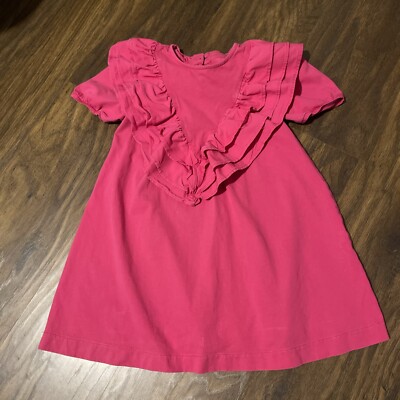 Hot Pink Zara Girls Ruffle Short Dress Size 8 | eBay