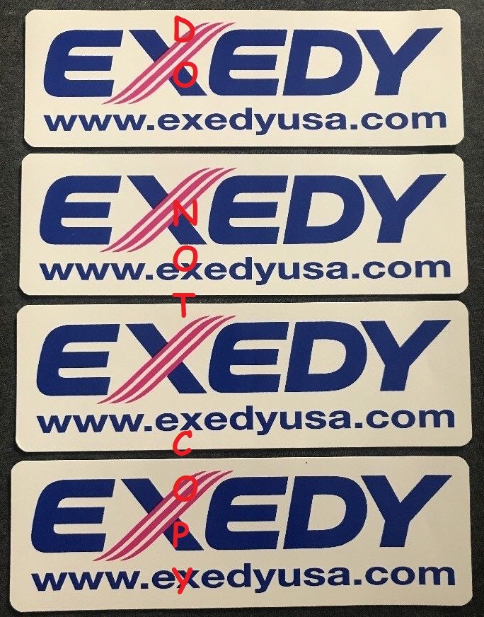 4 PACK - EXEDY RACING DECALS STICKER 7.5x2.75 INCH "FREE SHIPPING" | eBay