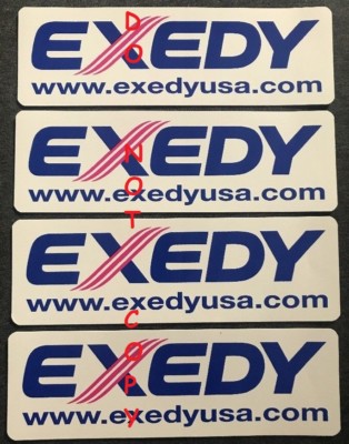 4 PACK - EXEDY RACING DECALS STICKER 7.5x2.75 INCH "FREE SHIPPING" | eBay