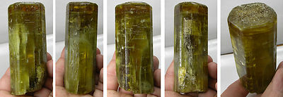 242g or 8 5/8 oz Afghanistan Natural Raw Beryl Heliodor Crystal Stick ...