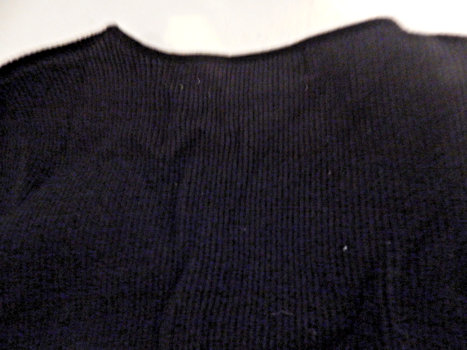 JM Collection Woman Black Sleeve Flower Neck Cozy Knit Sweater Top M ...