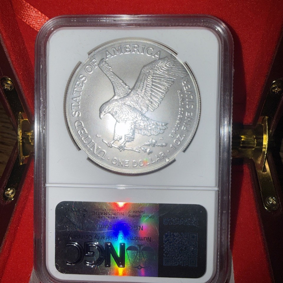 2025 – W EagleFDOI Ms 70 Mint Engraver Michael Gaudioso. Silver Eagle ...