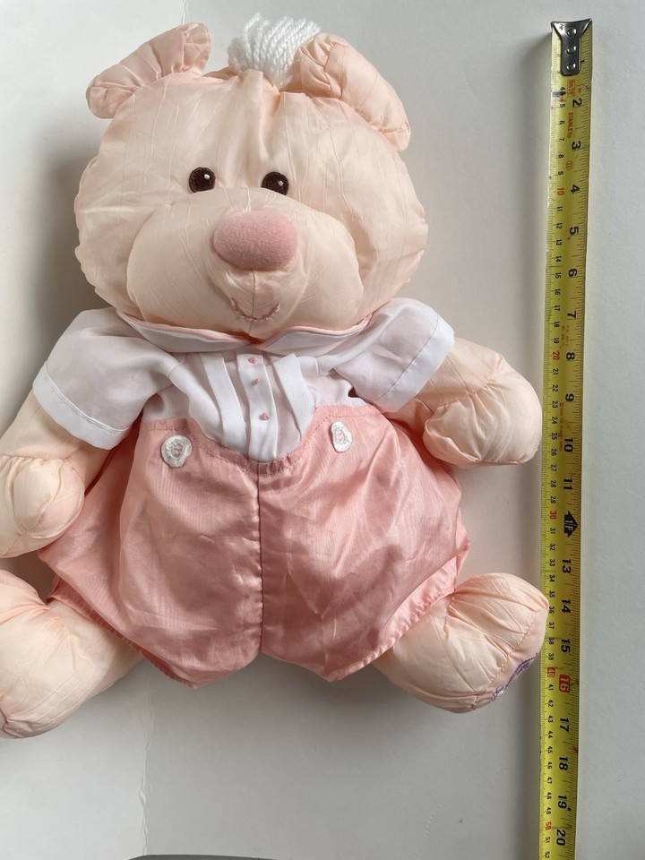 Vintage 1986 Puffalump Peach Teddy Bear/Soft Toy/Plushie. Fisher Price ...