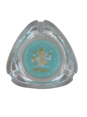 Vintage MATSON LINES Poseidon Logo Glass Ashtray | eBay