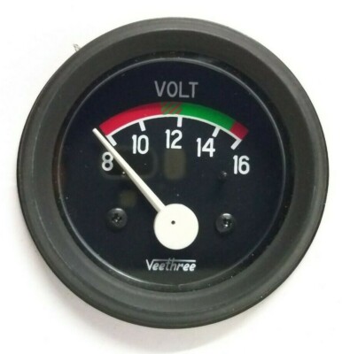 VOLTMETRO STRUMENTI AUTO D'EPOCA 12v 2" 8-16 VOLTMETER GAUGE ANALOGIC ...