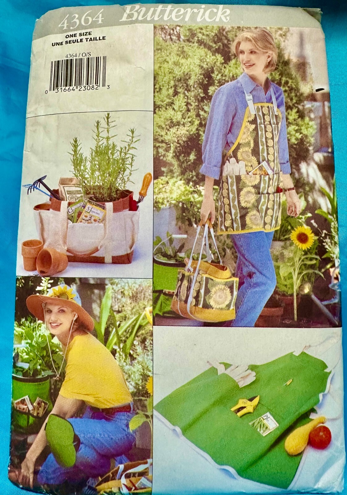 BUTTERICK 4364-APRON, BAG, HAT, KNEE PADS, BUCKET COVER PATTERN NEW | eBay