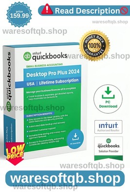 Intuit QuickBooks Desktop Pro 2024 Small Business Accounting | Read ...